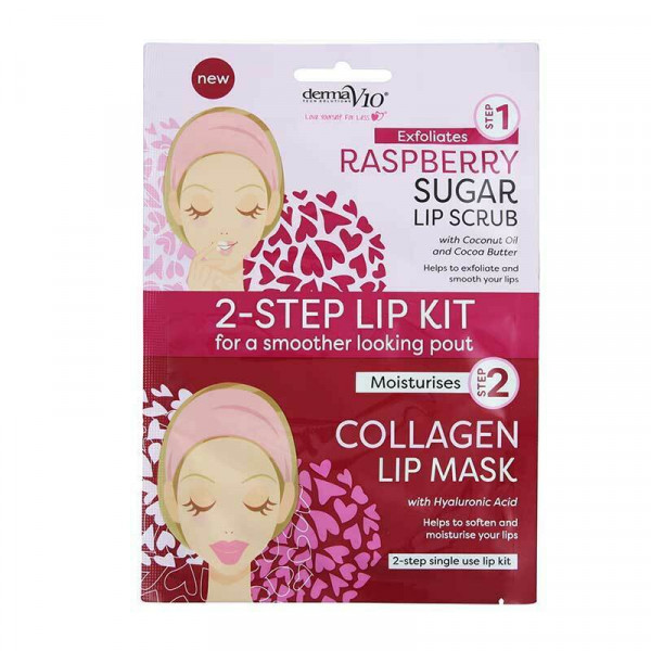 Derma V10 2 Step Lip Kit Raspberry | British Chemist