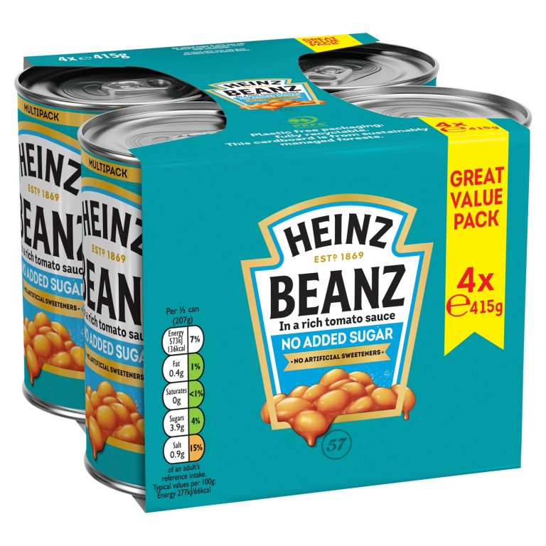Heinz Beanz No Sugar Added 4 x 415g | British Chemist