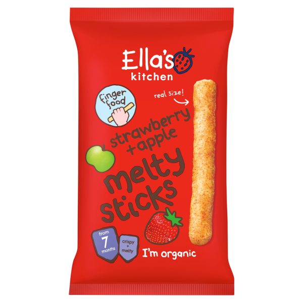 Ellas Kitchen Organic Strawberry & Apple Melty Sticks 16g | British Chemist