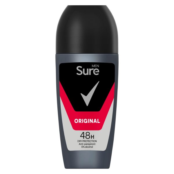 Sure For Men Antiperspirant Roll On Original 50ml | British Chemist