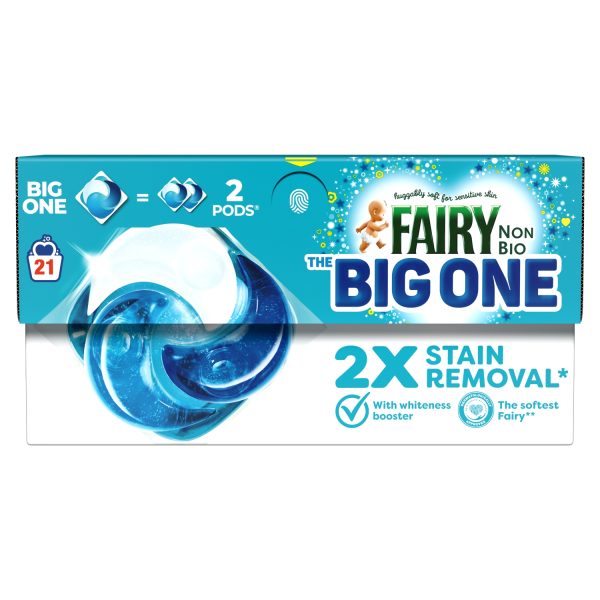 Fairy Non Bio The Big One Laundry Pods 21 Washes | British Chemist